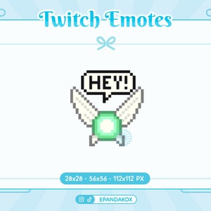 Pixel Attention Emote for Twitch, 8 Bit Emotes, Green Zelda Emote, Navi ...