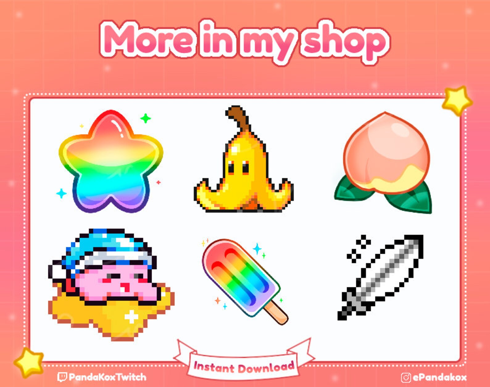 Kirby Sub Badges for Twitch Kirby Bit Badges Stream Badges - Etsy