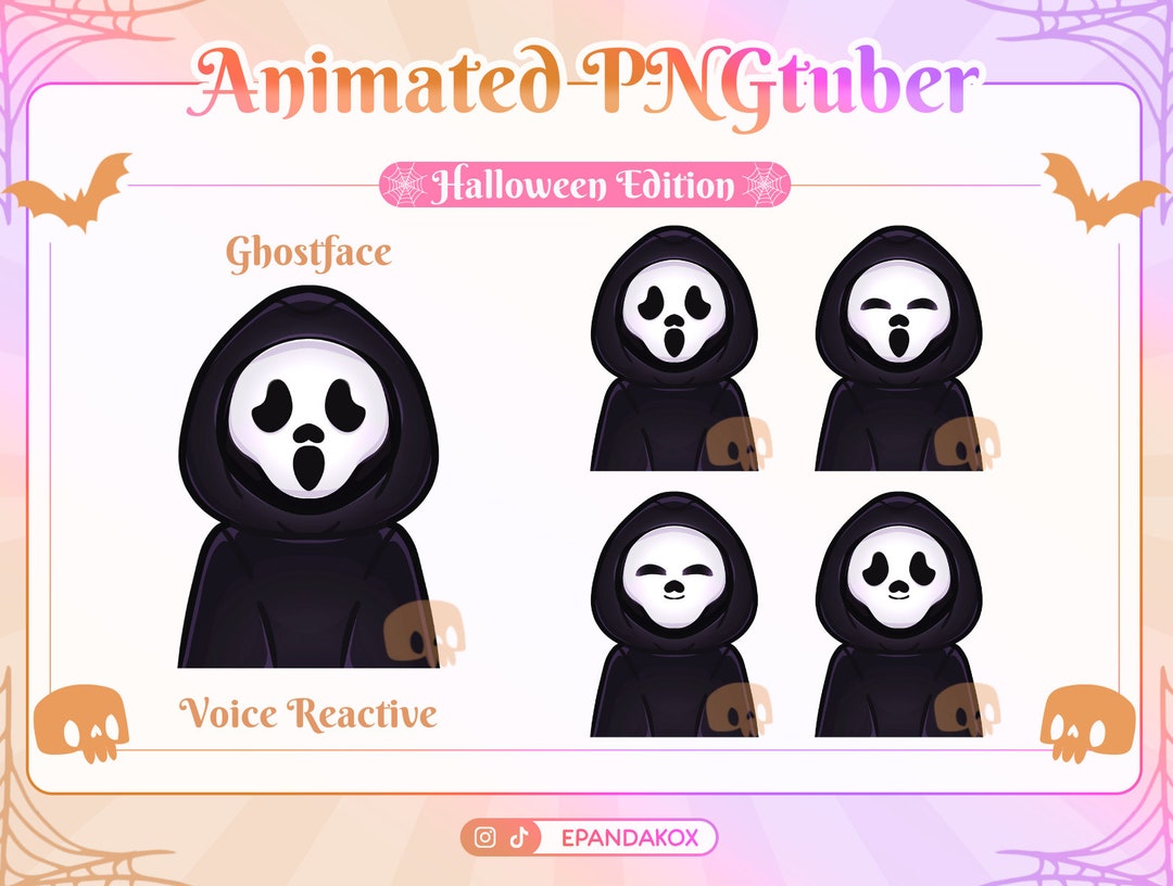 Ghostface Pngtuber Model for Twitch, Streaming Mascot, Mascot With ...