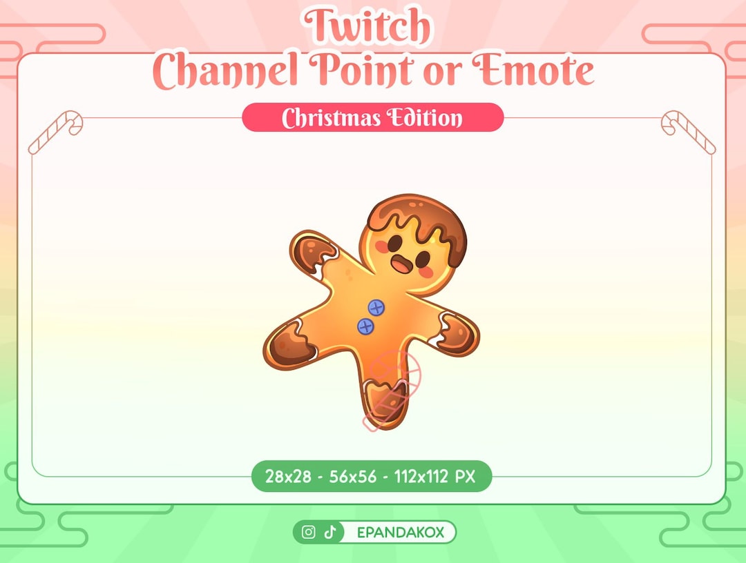 Christmas Gingerbread Channel Points Twitch, Xmas Gingerbread Emote ...