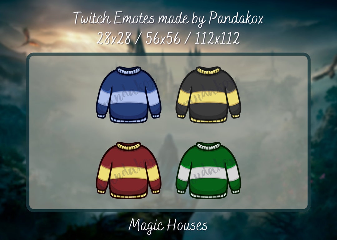 Magic Houses Emote Pack for Twitch, Twitch Emotes, Magic Stream ...