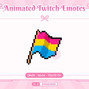 Pansexual Pride Flag Animated Emote for Twitch, LGBTQ Animated Emote ...