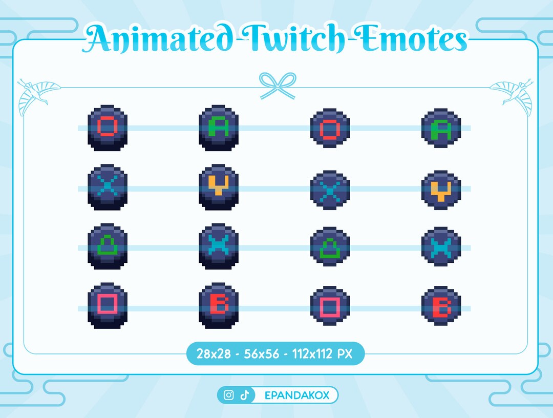 Animated Playstation Button Emotes Twitch, Animated Xbox Button Emotes ...
