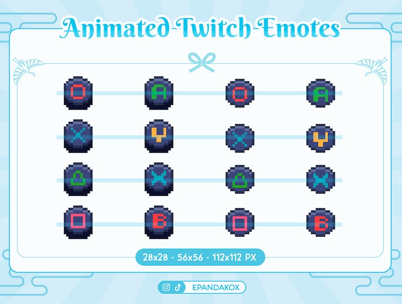 Animated Playstation Button Emotes Twitch, Animated Xbox Button Emotes ...
