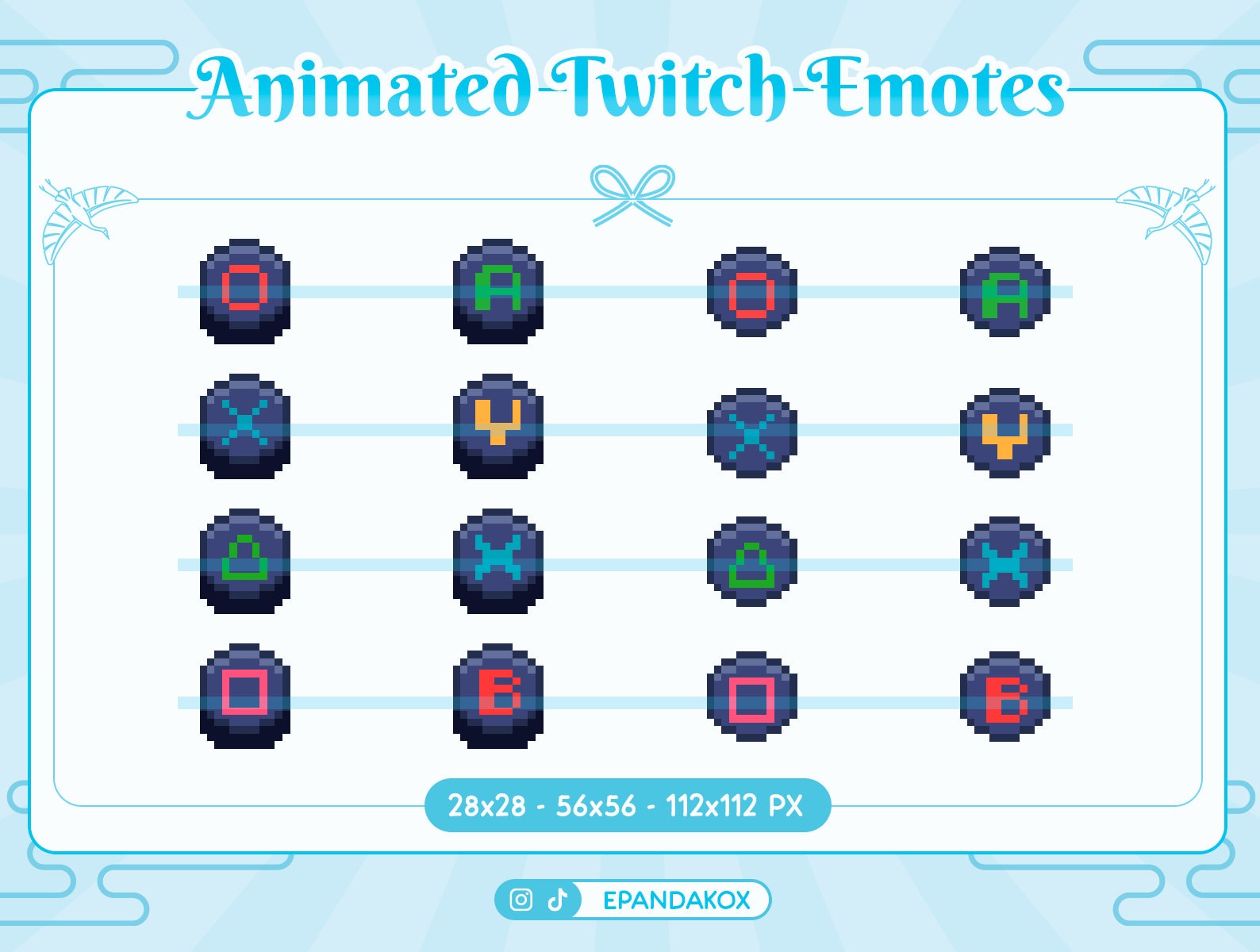 Animated Playstation Button Emotes Twitch, Animated Xbox Button Emotes ...