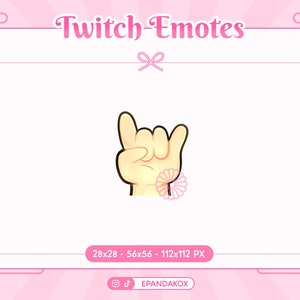 Hand Emotes for Twitch, Rock on Emote, Metal Hand Emotes, Horns Emotes ...