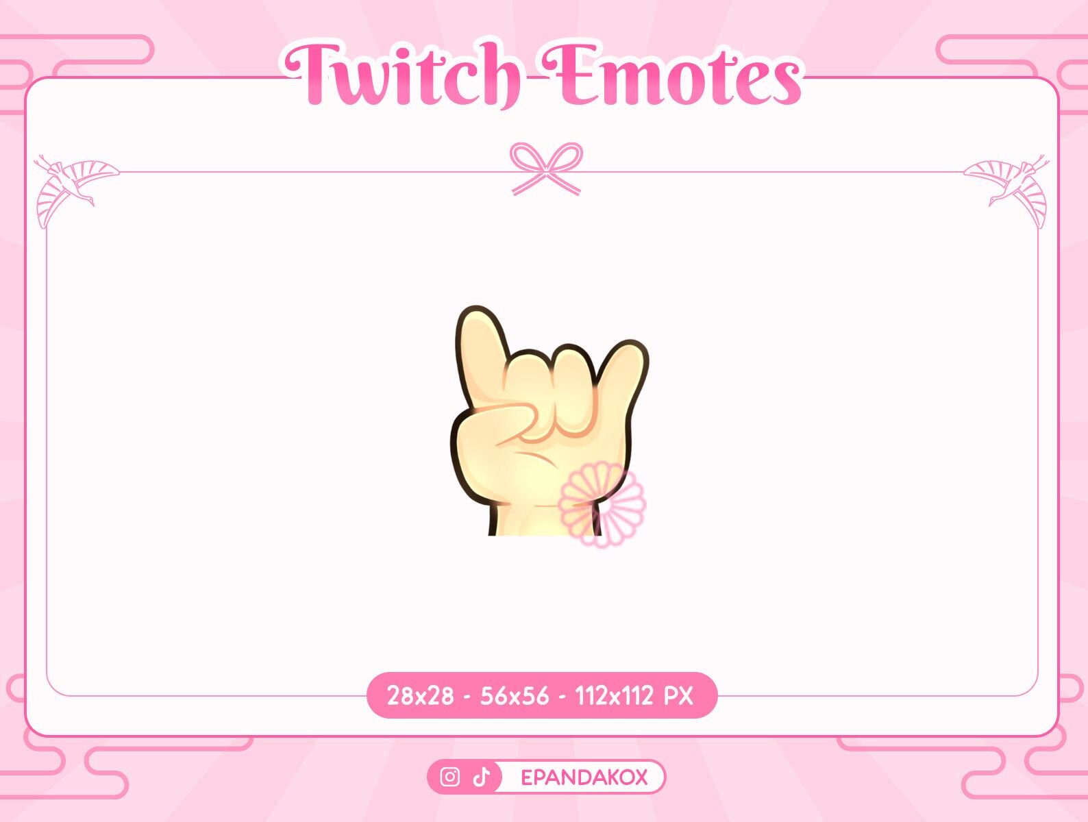 Hand Emotes for Twitch, Rock on Emote, Metal Hand Emotes, Horns Emotes ...