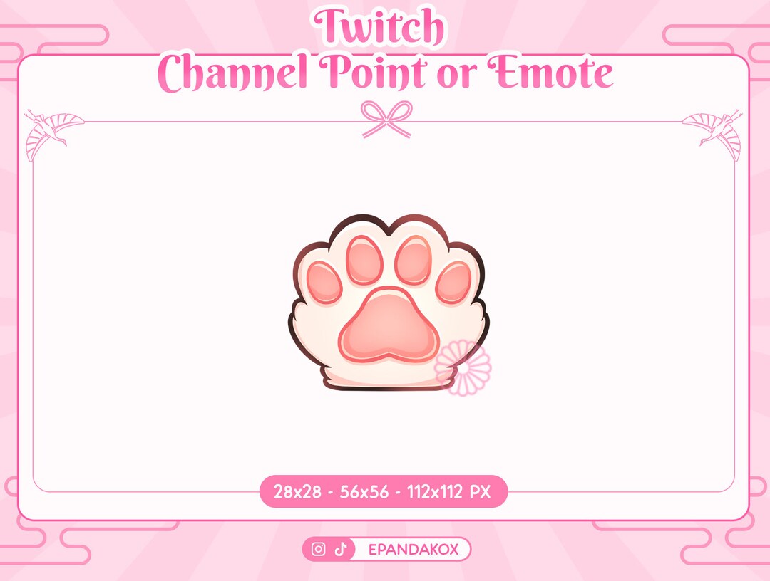 Cat Paw Twitch Channel Point, Twitch Rewards, Kawaii Cat Channel Points ...