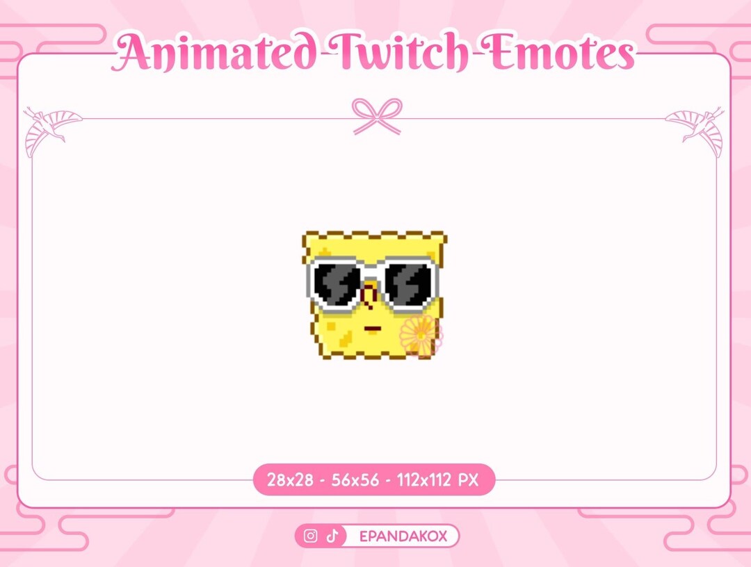 Sponge Animated Emote Twitch Pixel Animated Emote Twitch - Etsy España