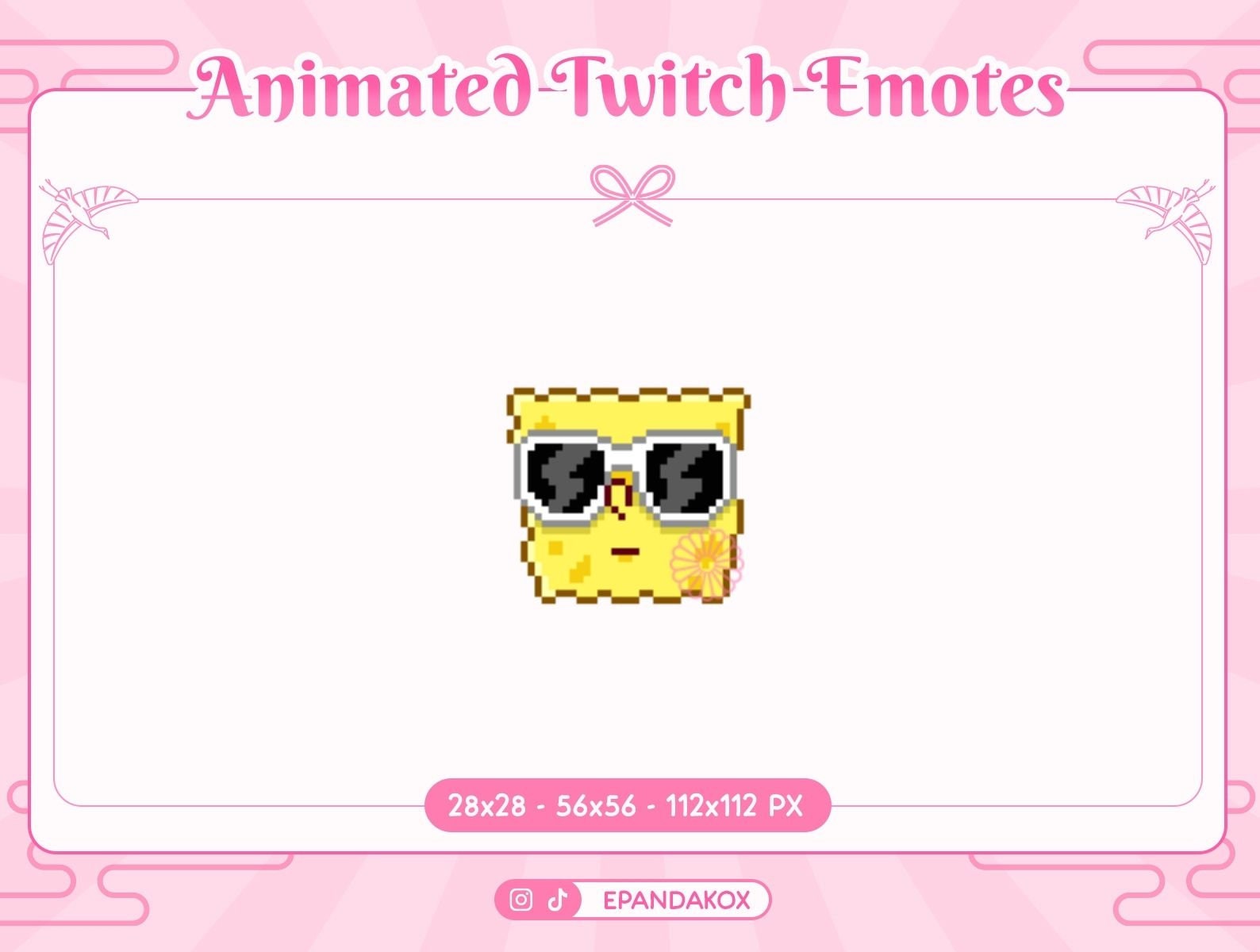 Sponge Animated Emote Twitch Pixel Animated Emote Twitch - Etsy Australia