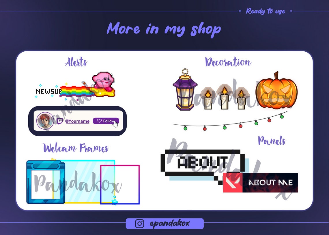 Animated Follow Button for Twitch Animated Twitch Decoration - Etsy