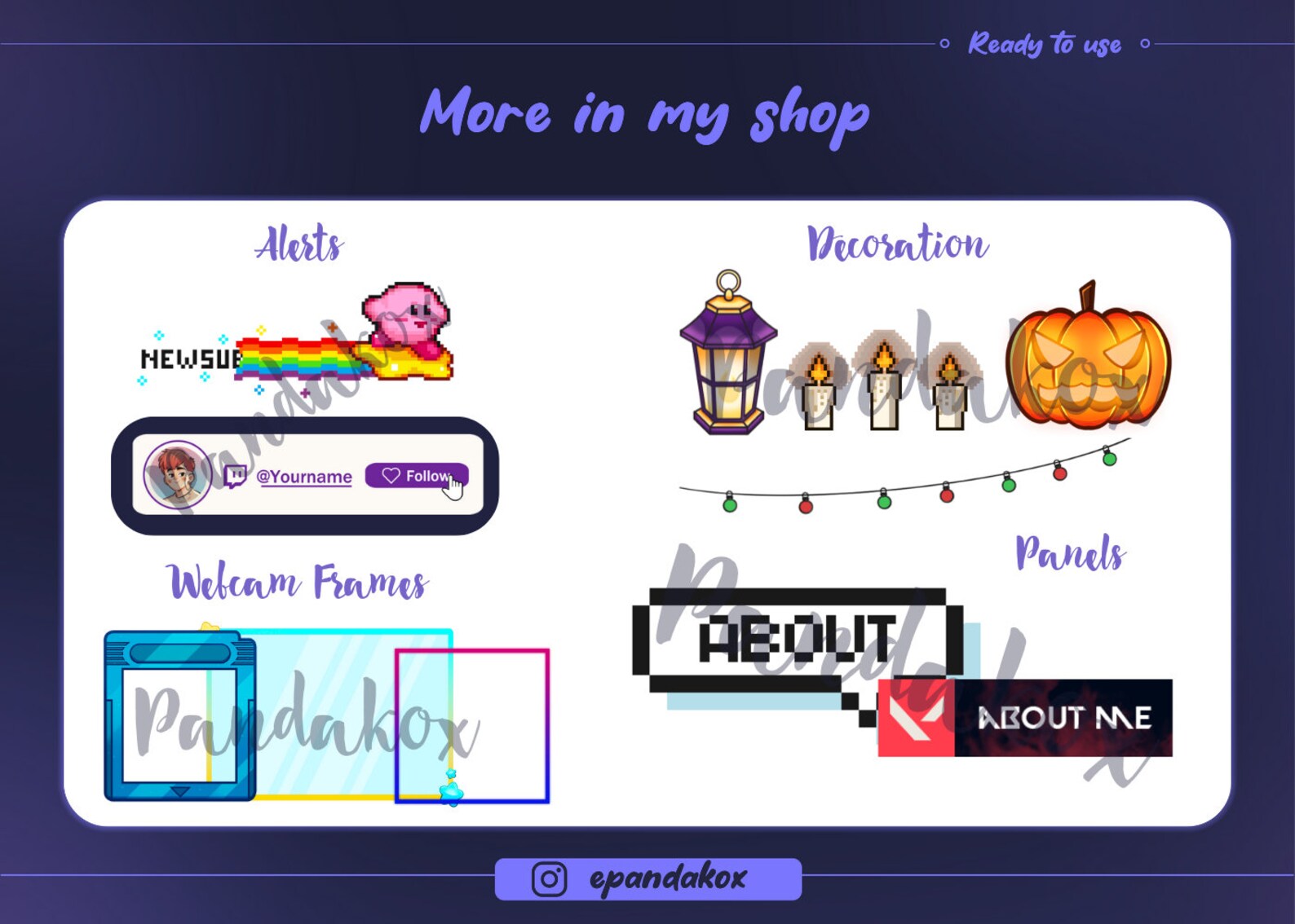 Animated Follow Button for Twitch Animated Twitch Decoration - Etsy