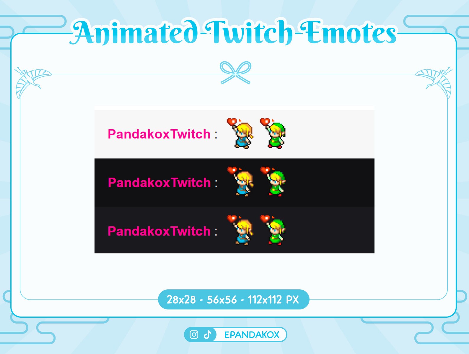 Zelda Heart Animated Emote for Twitch, Animated Heart Emote, Love Emote ...