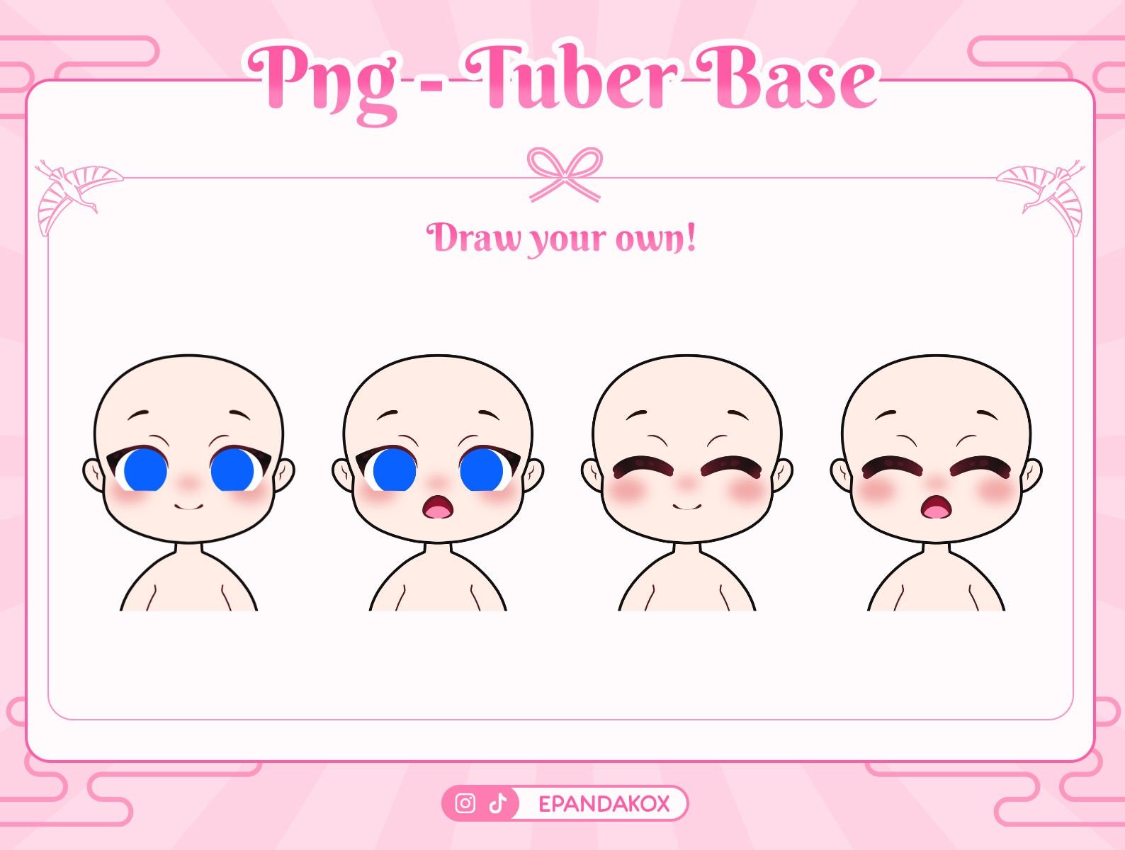 Base Pngtuber Model for Twitch, Draw Your Own Pngtuber, Discord ...