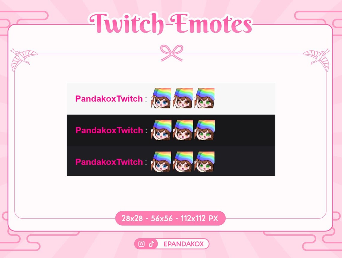 Brunette Chibi Girl Pride Flag Emote Twitch, LGTBQ Flag Twitch Emotes ...