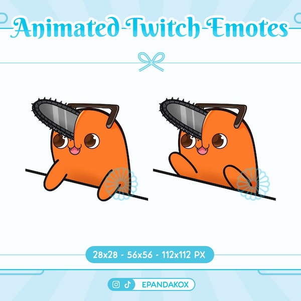 Chainsaw Man Animated Emote - Etsy