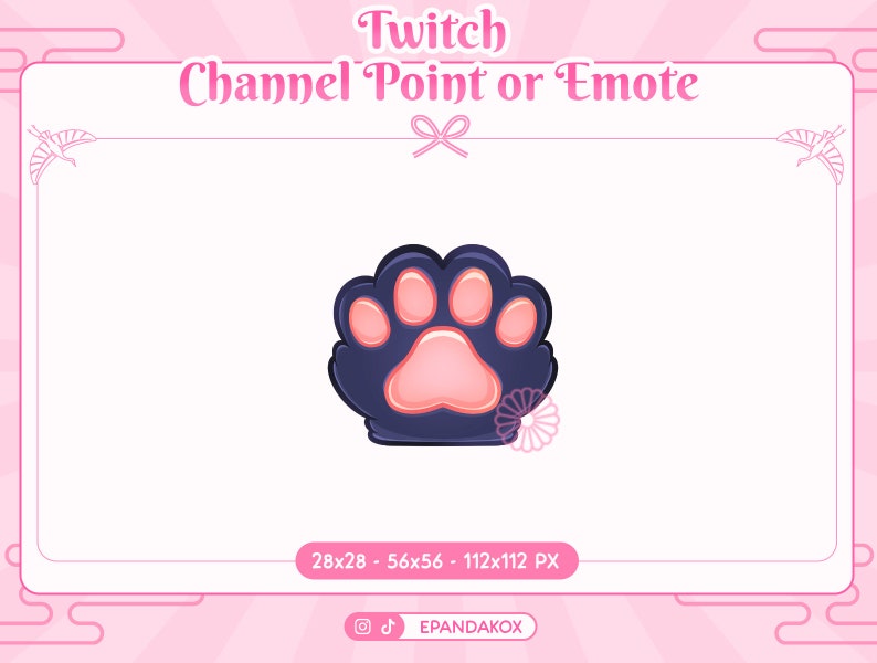 Cat Paw Twitch Channel Point, Twitch Rewards, Kawaii Cat Channel Points ...