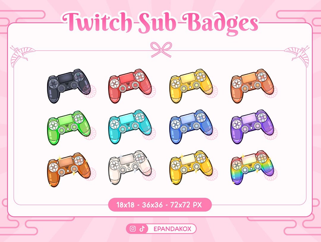 Playstation Controller Sub Badges Twitch, Joypad Sub Badges, Ps4 ...