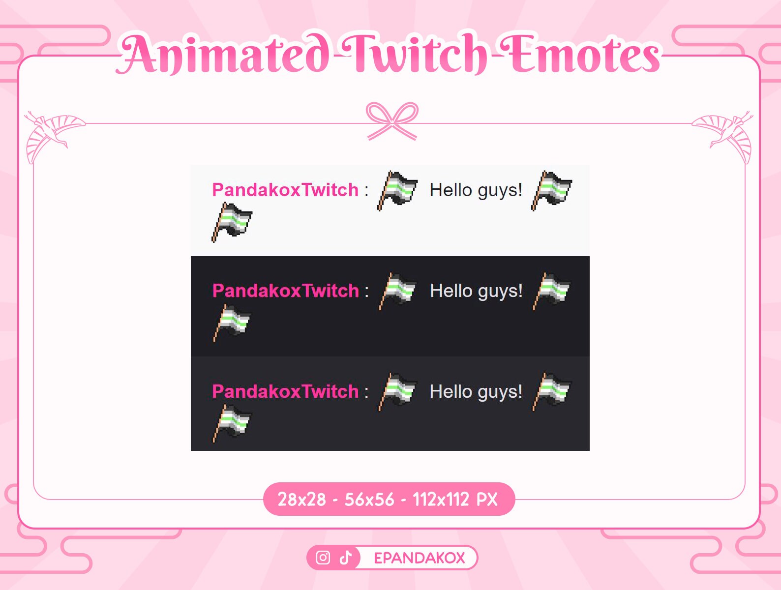 Agender Pride Flag Animated Emote for Twitch, LGBTQ Animated Emote ...