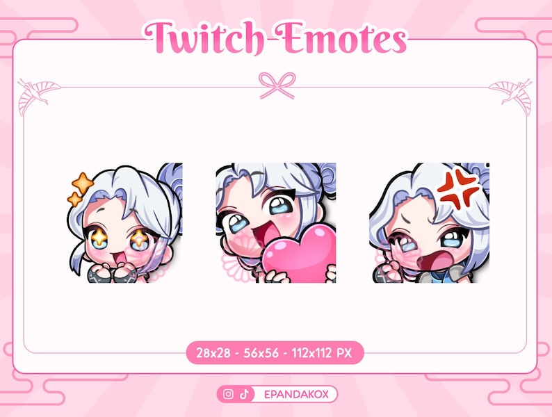 Jett Emote Set for Twitch, Jett Emote Pack for Twitch, Custom Emotes ...