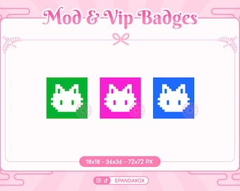 Pixel Raccoon Mod Vip Badges Twitch, Twitch VIP Badges, Twitch Animal ...