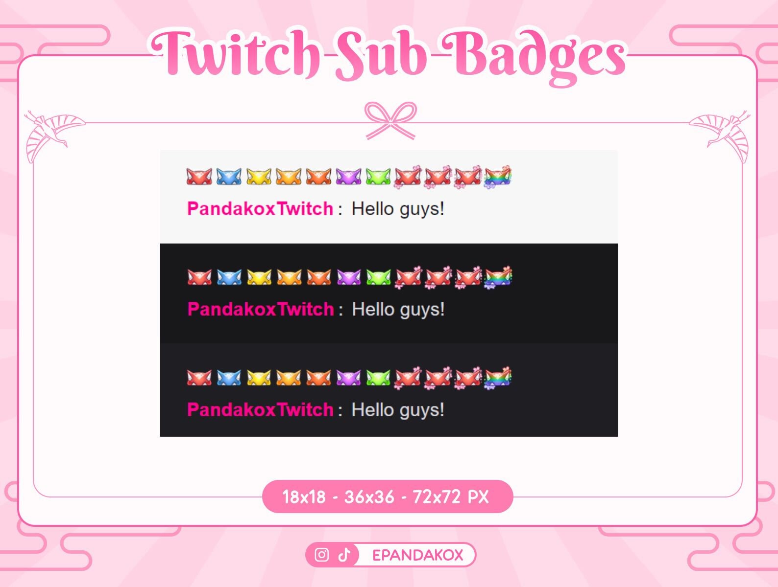 Kiriko Mask Sub Badges, Japanese Twitch Badges, Overwatch 2 Kirimo ...