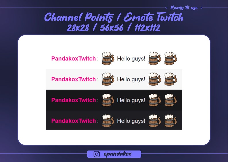 Twitch Beer Emote St. Patrick's Day Emotes Beer Glass - Etsy