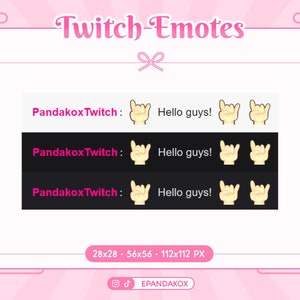 Hand Emotes for Twitch, Rock on Emote, Metal Hand Emotes, Horns Emotes ...