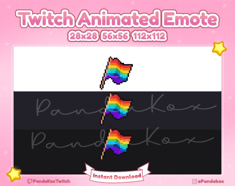 Pride Flag Animated Emote For Twitch Lgbtq Animated Emote Etsy