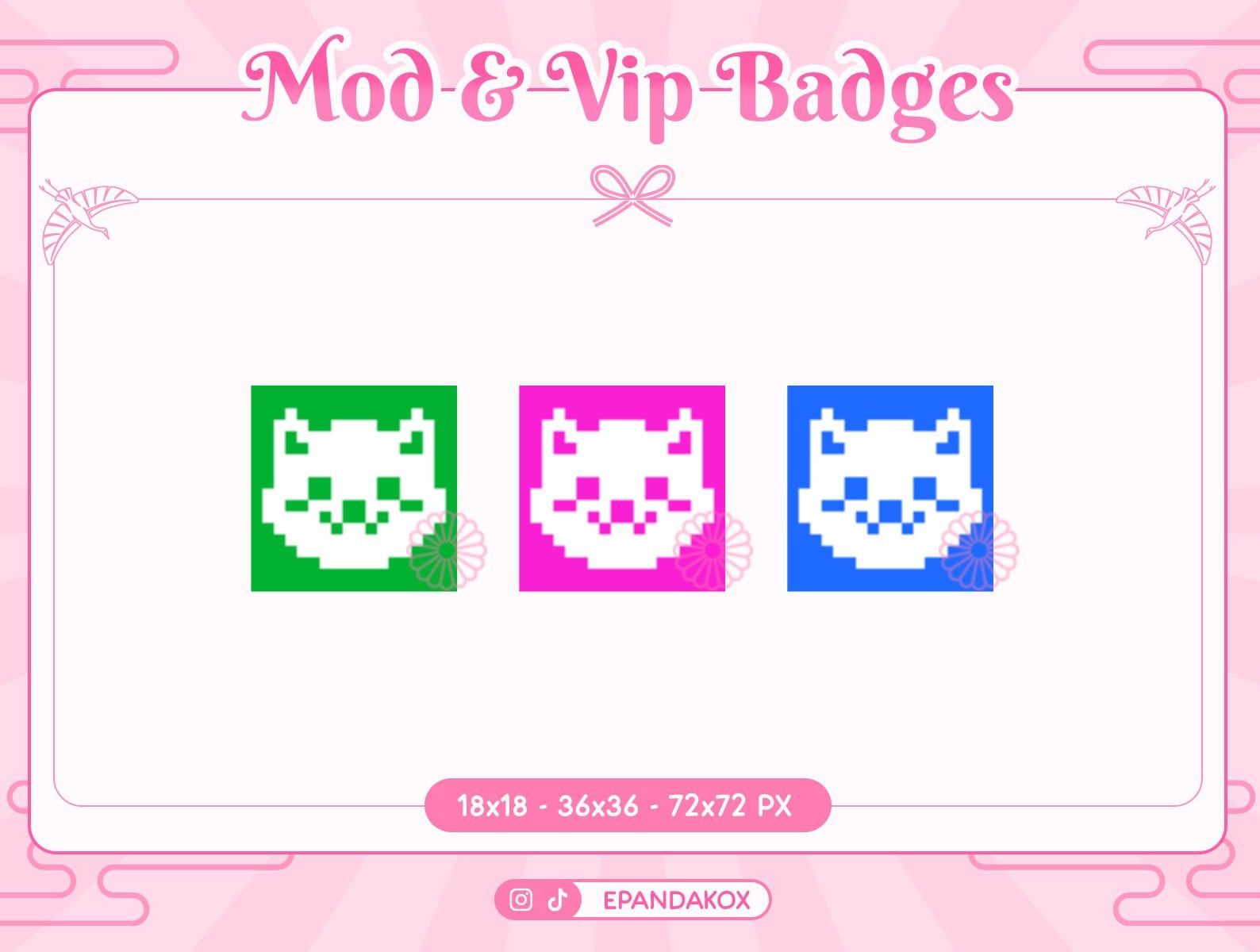 Shiba Mod and Vip Sub Badges, Twitch VIP Badge, Twitch Animal Badges ...