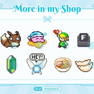 Pixel Attention Emote for Twitch, 8 Bit Emotes, Green Zelda Emote, Navi ...