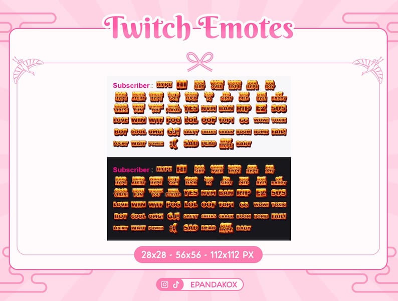 Text Emote Pack for Twitch, Text Emote Bundle Twitch, Quotes Emote Pack ...
