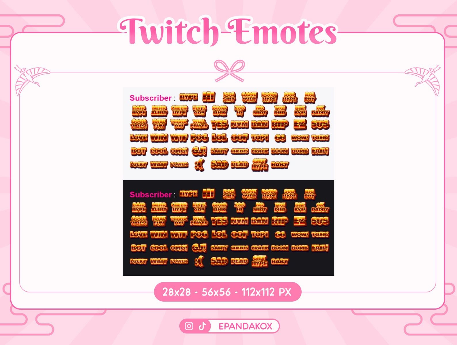 Text Emote Pack for Twitch, Text Emote Bundle Twitch, Quotes Emote Pack ...