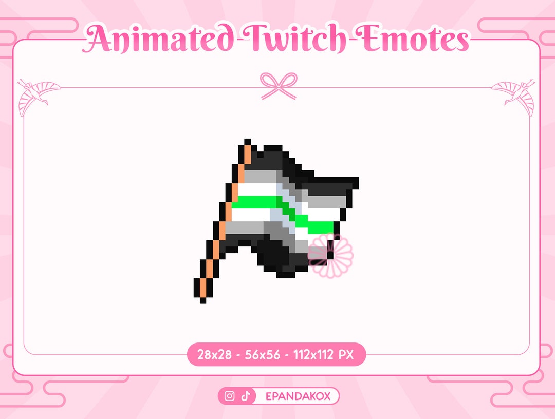 Agender Pride Flag Animated Emote for Twitch, LGBTQ Animated Emote ...