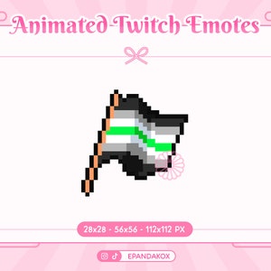 Agender Pride Flag Animated Emote for Twitch, LGBTQ Animated Emote ...