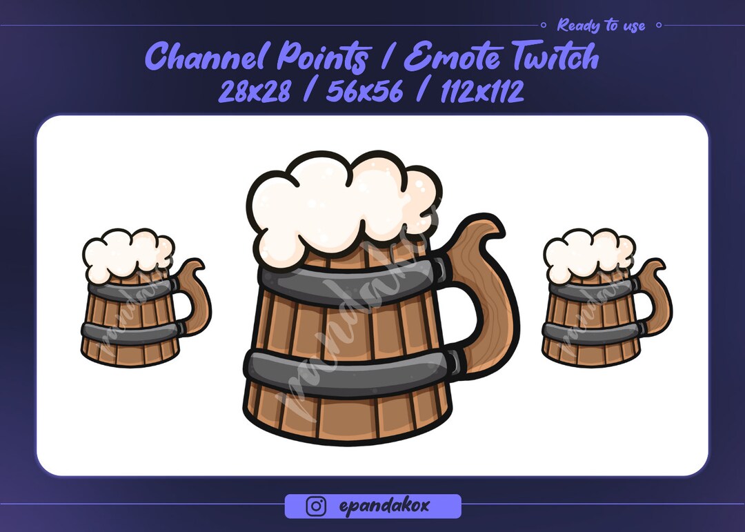 Twitch Beer Emote St. Patrick's Day Emotes Beer Glass - Etsy