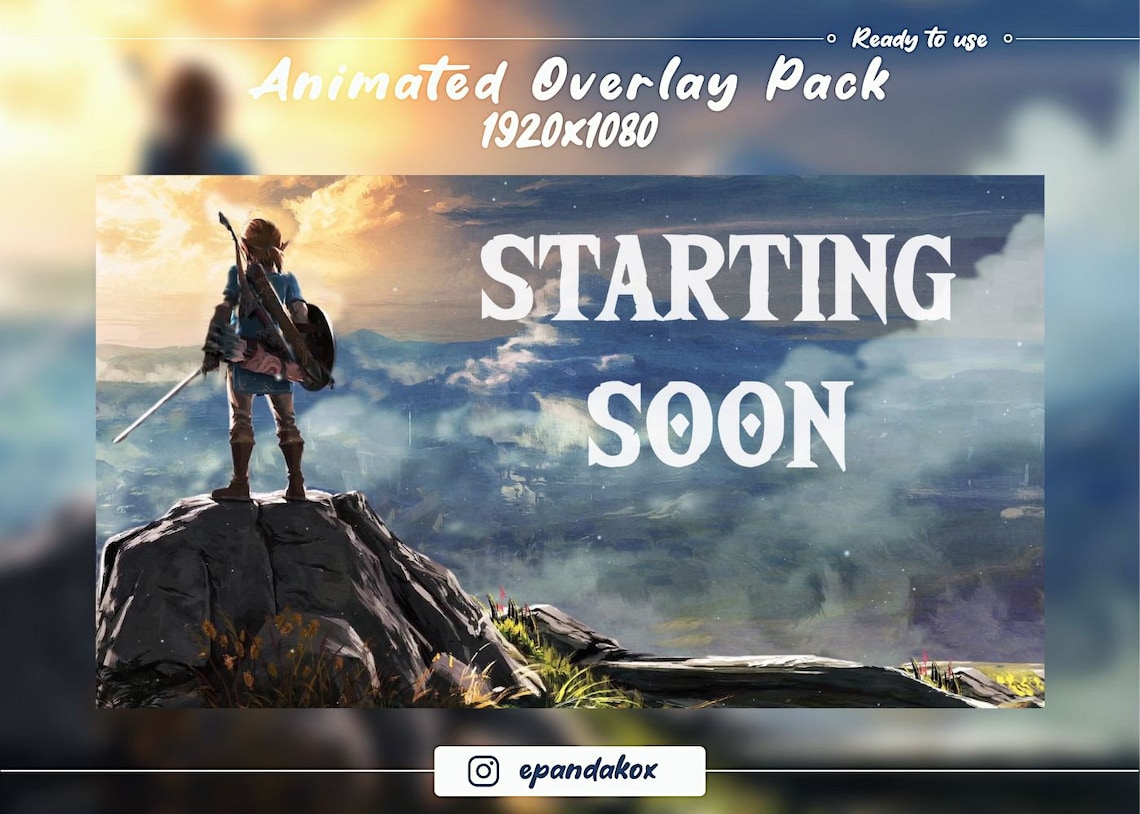 Zelda Animated Overlay for Twitch, the Legend of Zelda: Breath of the ...