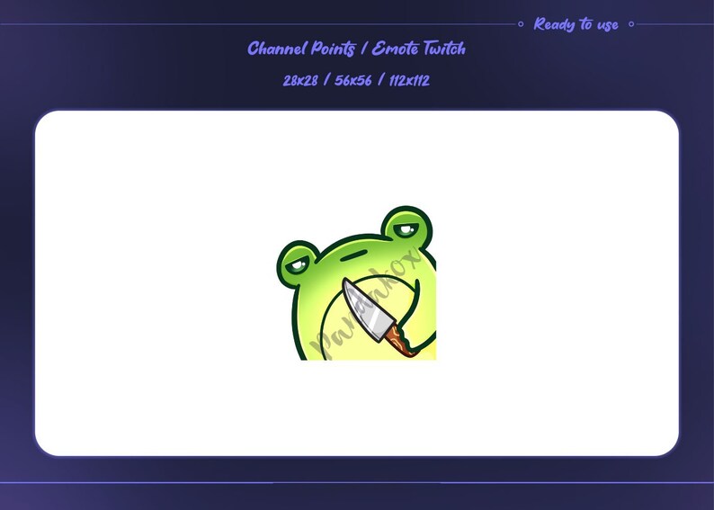 Killer Frog Emote for Twitch Frog Emotes Expression Emotes - Etsy