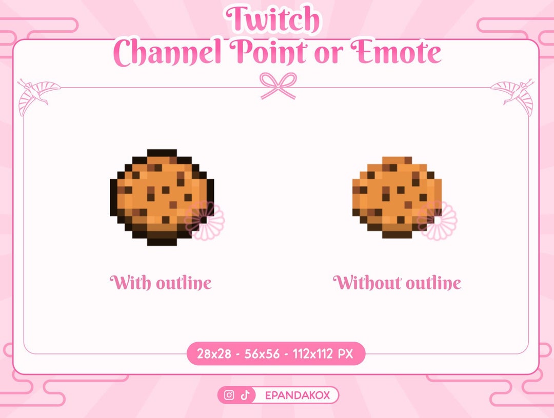 Cookie Channel Point Twitch, Cookie Badges, Pixel Channel Point, Food ...