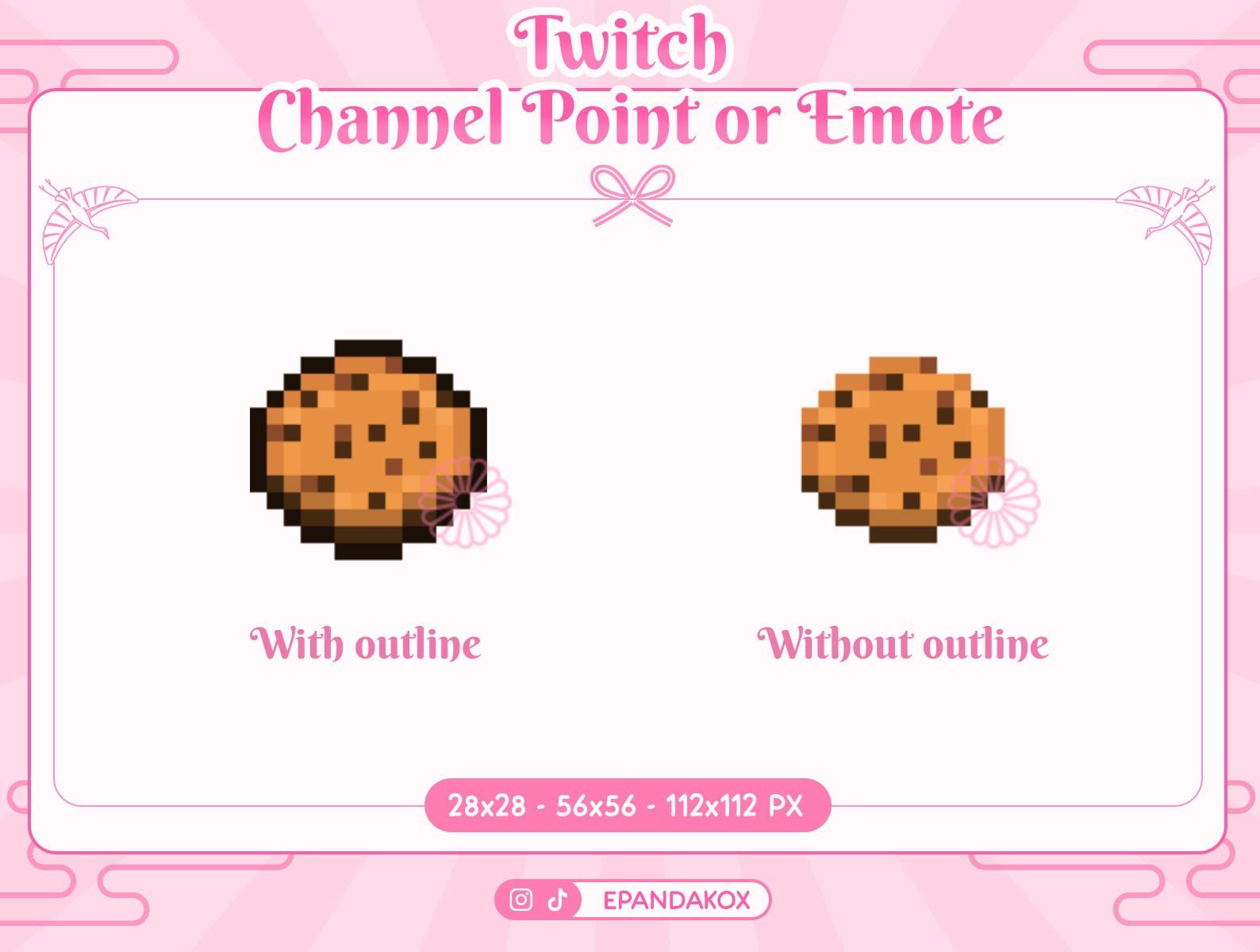 Cookie Channel Point Twitch, Cookie Badges, Pixel Channel Point, Food ...