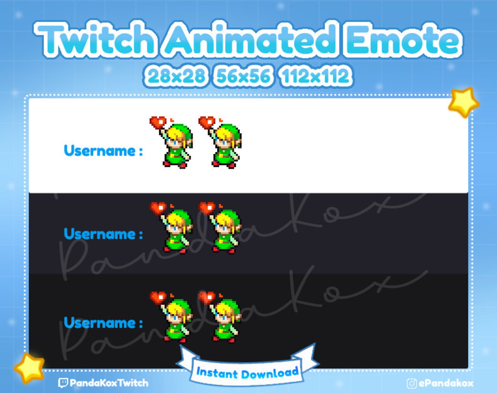 Zelda Heart Animated Emote for Twitch Pixel Heart Emote Love - Etsy
