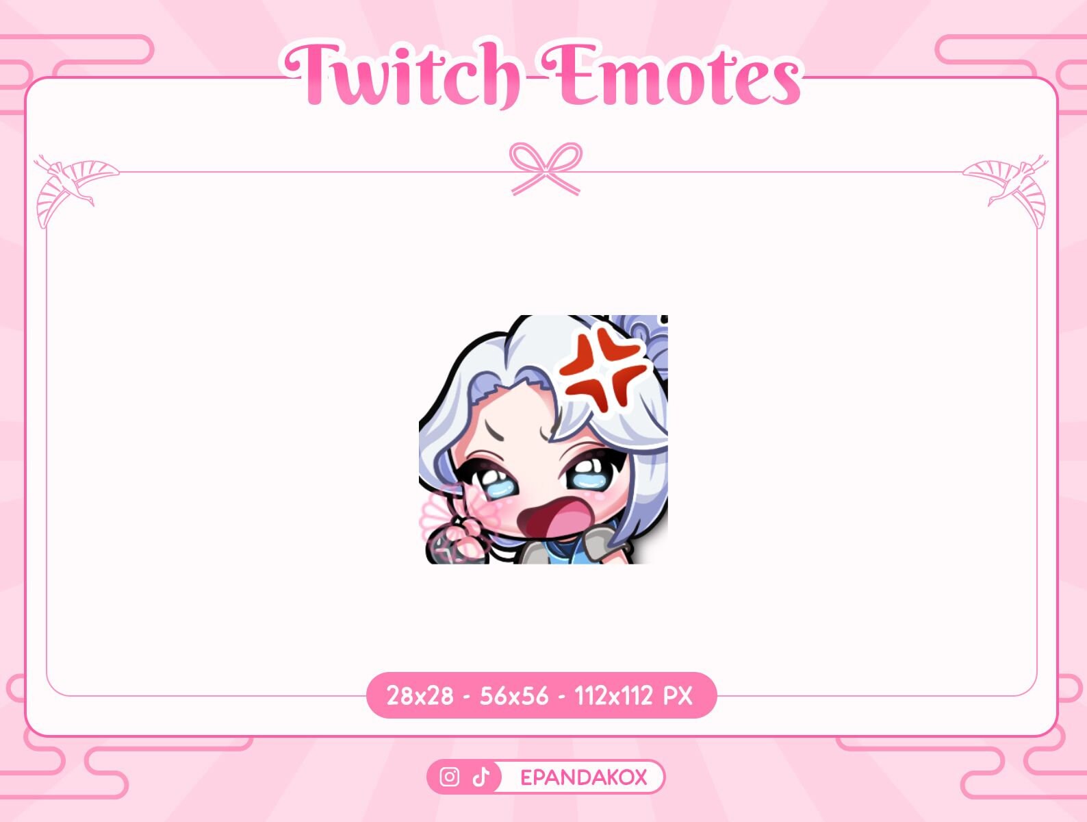 Jett Angry Emote Twitch, Custom Twitch Emotes, Cute Emotes, Valorant ...