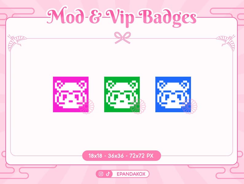 Pixel Raccoon Mod Vip Badges Twitch, Twitch VIP Badges, Twitch Animal ...