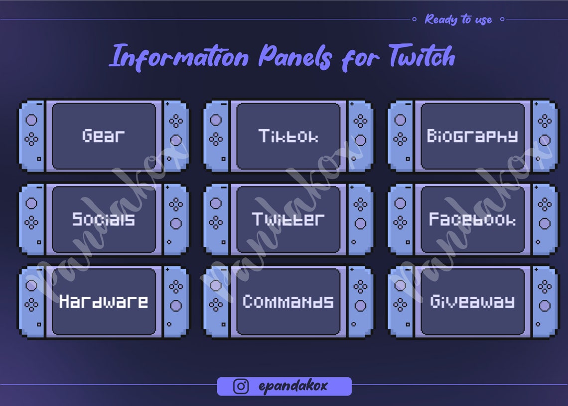 Lofi Information Panels for Twitch Twitch Console Panels - Etsy