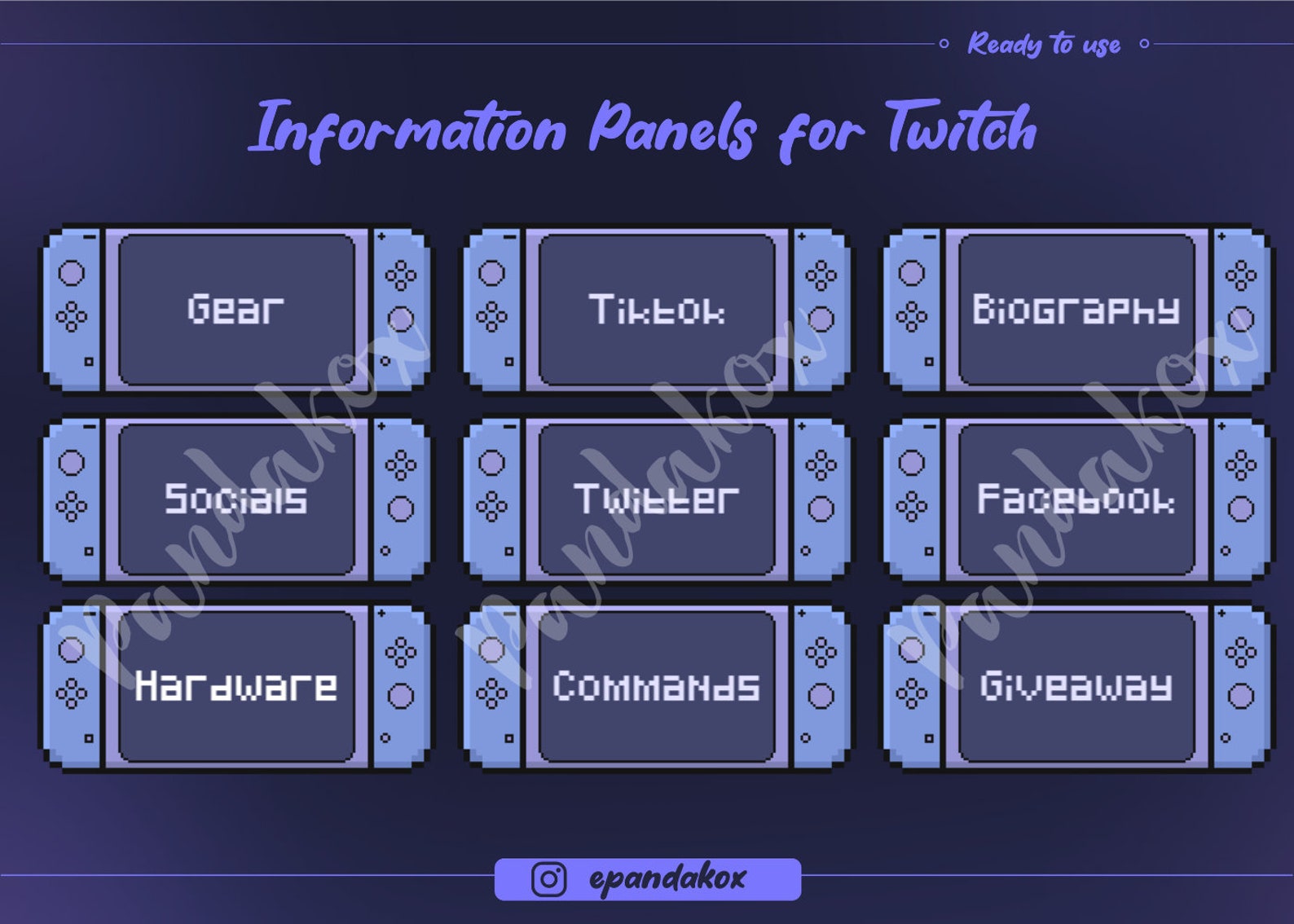 Lofi Information Panels for Twitch Twitch Console Panels - Etsy