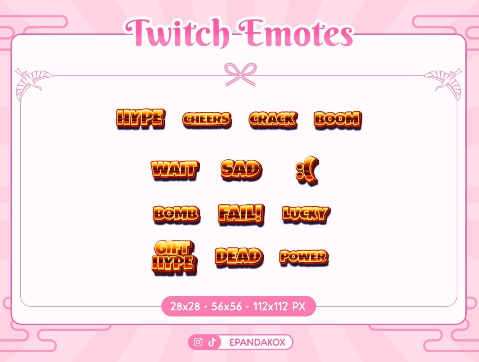 Text Emote Pack for Twitch, Text Emote Bundle Twitch, Quotes Emote Pack ...