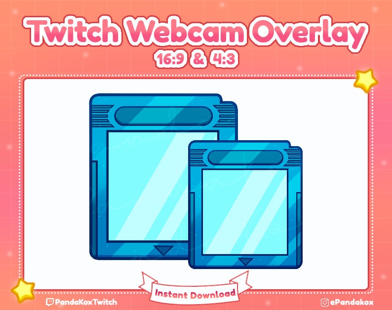Game Boy Webcam Frame for Twitch Border Decoration for - Etsy
