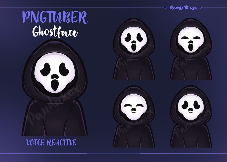 Ghostface Pngtuber Model for Twitch Streaming Mascot Mascot - Etsy