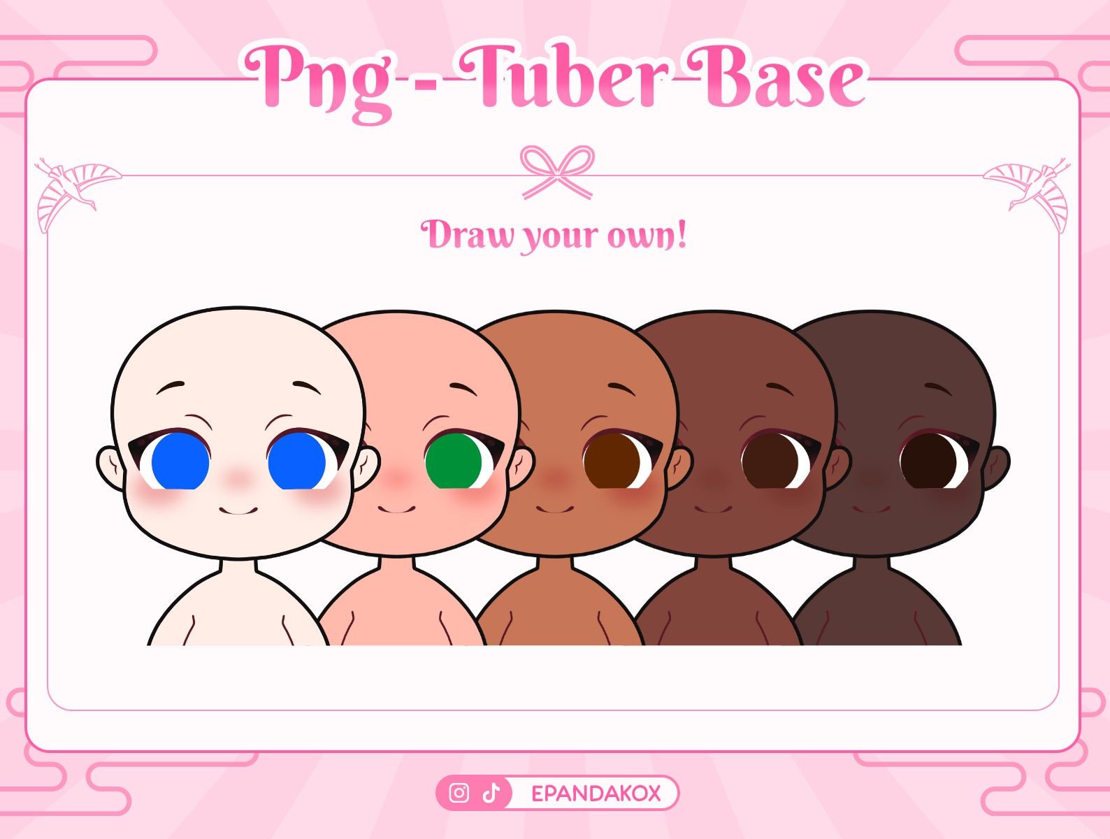 Base Pngtuber Model for Twitch, Draw Your Own Pngtuber, Discord ...