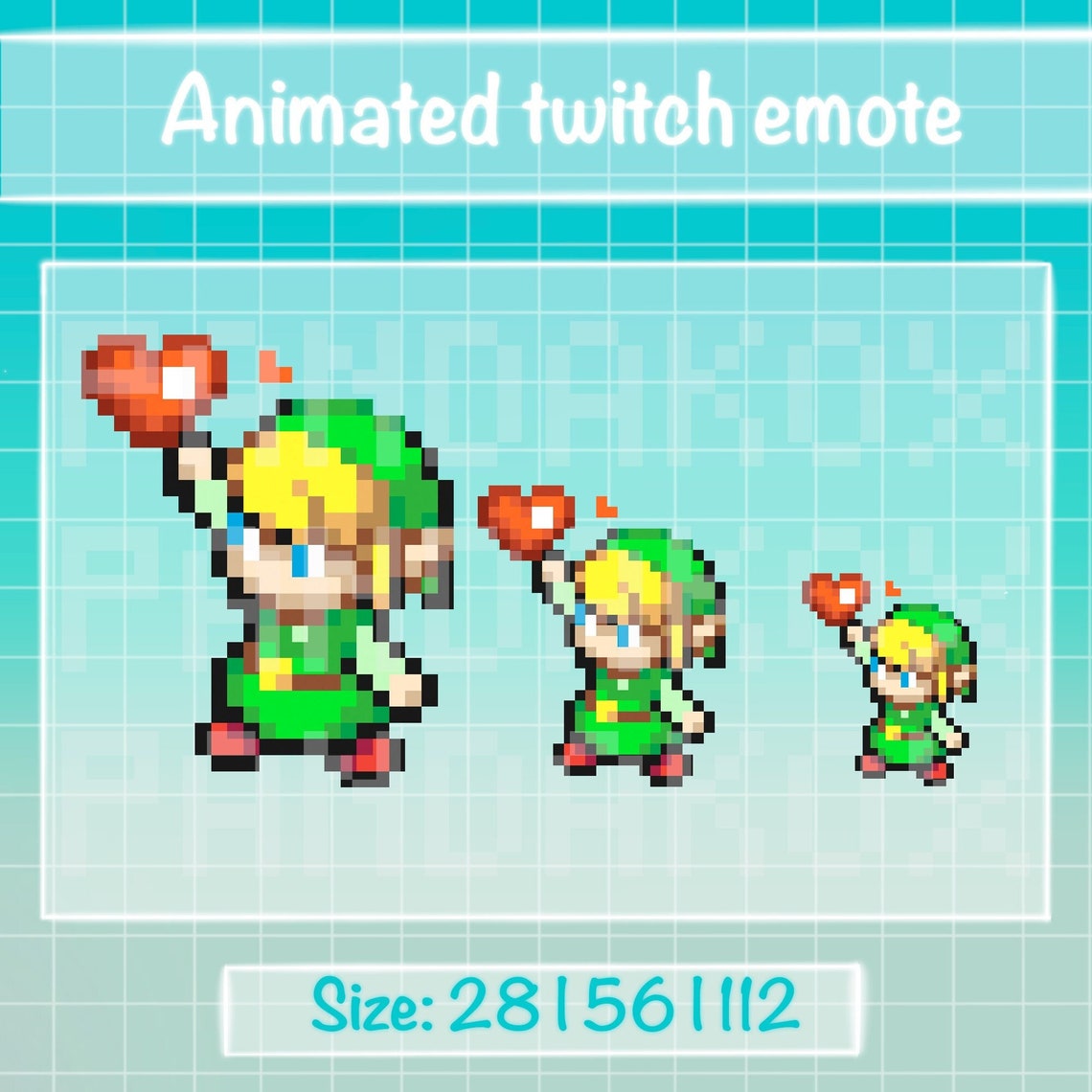 Zelda heart animated emote for twitch. Discord zelda emote. | Etsy España